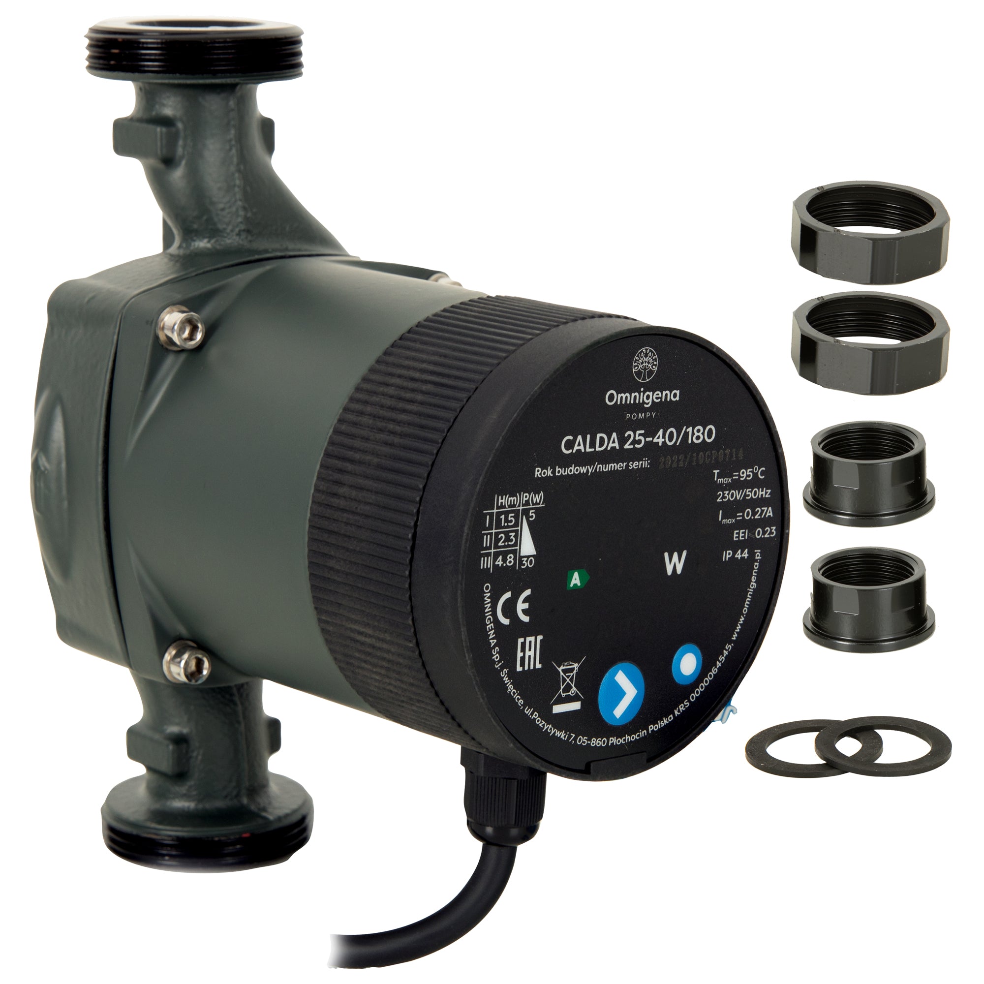 Pompa recirculare centrala Omnigena CALDA 25-40/180, debit 42l/min, pu ...